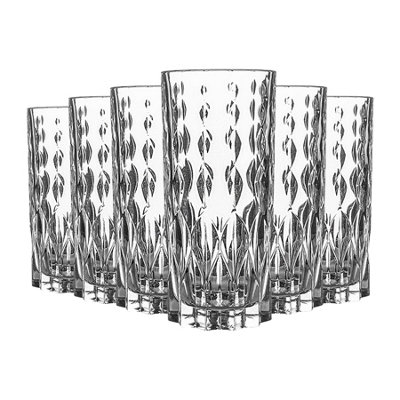 RCR Crystal - Marilyn Highball Glasses Set - Modern Cut Glass Cocktail ...
