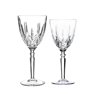 RCR Crystal - Orchestra Cut Glass Wine Glasses Set - Vintage Art Deco ...