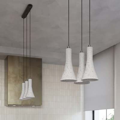 Rea Concrete Grey 3 Lights Modern Pendant Ceiling Light