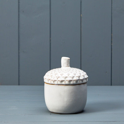 Reactive Glazed Ceramic Acorn Pot | DIY at B&Q