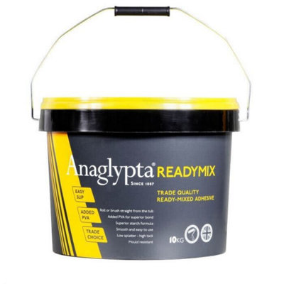 Ready Mixed Wallpaper Paste Adhesive Mix 10kg Anaglypta Added PVA Mould ...