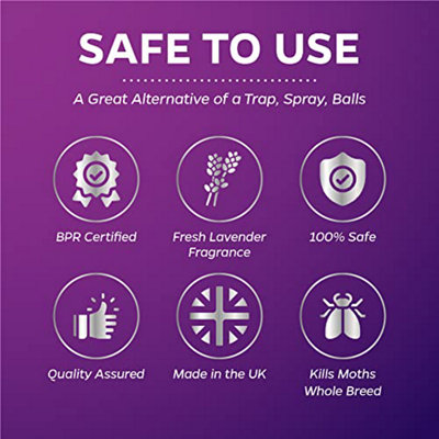 Ready Steady Defend 9 x Moth Killer Hangers For Wardrobes. Moth ...