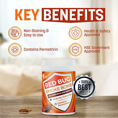 Ready Steady Defend Bed Bug Smoke Bomb Pack of 4 Mini Bombs For ...