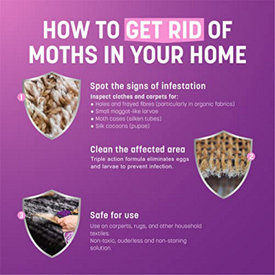 Ready Steady Defend Carpet Moth Killer Spray. For Use On Carpets, Rugs ...