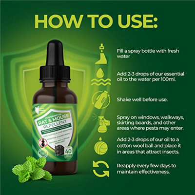 Ready Steady Defend Peppermint Mouse Repellent Oil. Makes 40 litres of Repellent Contains Peppermint Essential