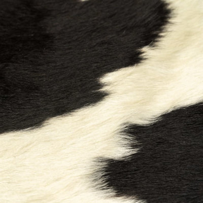 Real Cow Hide Rug Black and White 150x170 cm