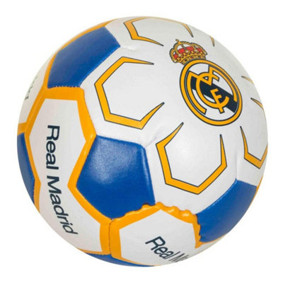 Real Madrid CF Official 4 Inch Mini Soft Football White/Blue/Gold (Mini)