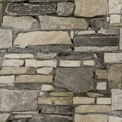 Realistic 3D Effect Vintage Brick Effect Natural stone beige AL1041
