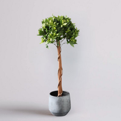 Realistic Artificial Plants Bay Tree Real Touch Decorative Indoor Green ...