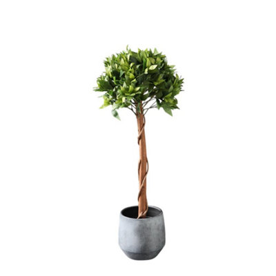 Realistic Artificial Plants Bay Tree Real Touch Decorative Indoor Green ...