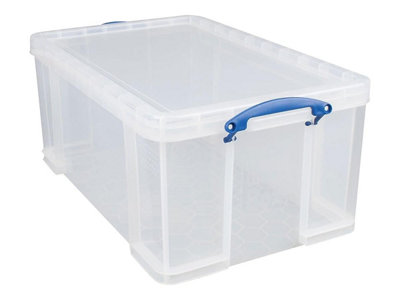 Really Useful 64 Litre Storage Box, Clear