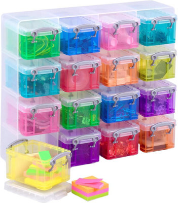 Really Useful Box Plastic Storage 0.3 Litre Organiser Pack (16 x 0.3L ...