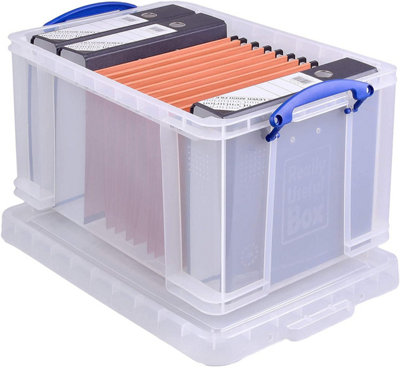 Really Useful Plastic Storage Box 48 Litre Clear