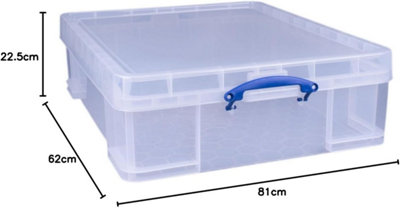 Really Useful Storage Box 70 Litre Clear /Pack of 2 /Next Day Delivery