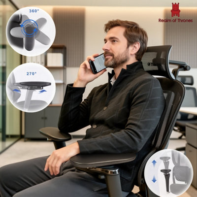 Realm of Thrones Ergonomic Office Chair with Adjustable Depth and ...