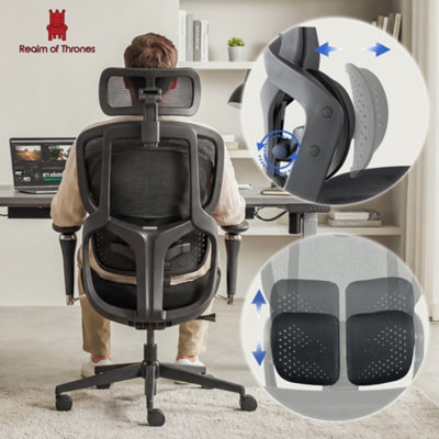 Realm of Thrones Ergonomic Office Chair with Adjustable Depth and ...