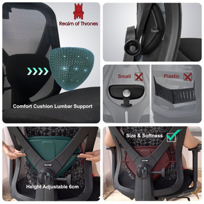 Realm of Thrones Ergonomic Office Chair with Adjustable Height and ...