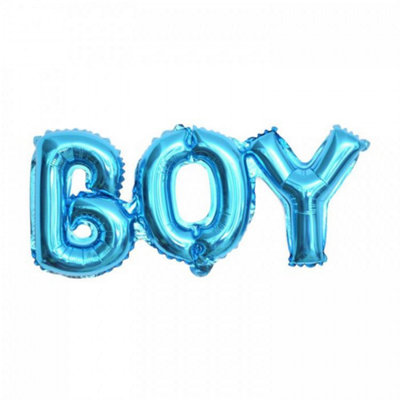 Realmax Boy Script Foil Balloon Blue (One Size)