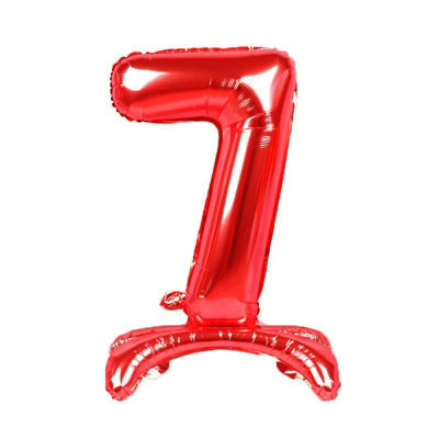Realmax Standing Number 7 Foil Balloon Red (One Size)