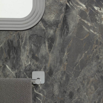 Rearo Selkie MDF Bathroom Shower Wall Panel (H)2420mm x (W)11800mm x (D ...