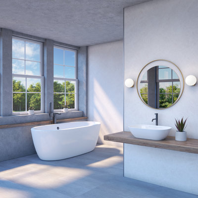 Rearo Selkie MDF Bathroom Shower Wall Panel (H)2420mm x (W)1180mm x (D ...