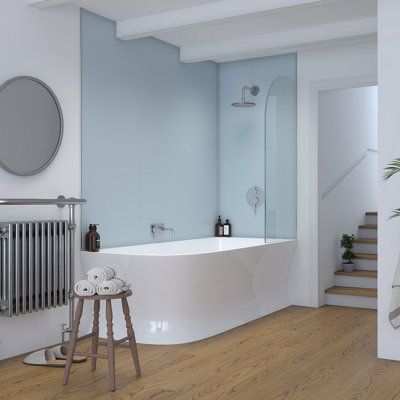 Rearo Selkie MDF Bathroom Shower Wall Panel (H)2420mm x (W)1180mm x (D ...