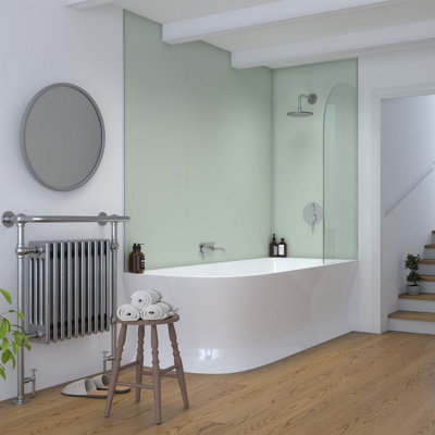 Rearo Selkie MDF Bathroom Shower Wall Panel (H)2420mm x (W)1180mm x (D ...