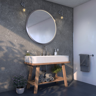 Rearo Selkie MDF Bathroom Shower Wall Panel (H)2420mm x (W)1200mm x (D ...