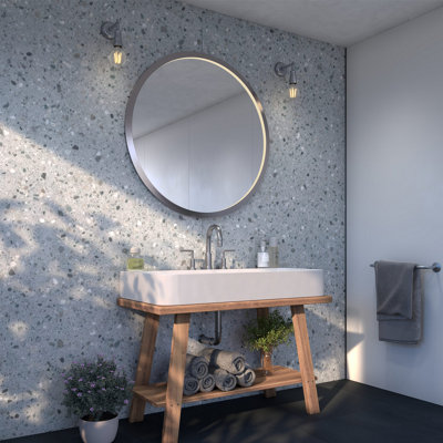Rearo Selkie MDF Bathroom Shower Wall Panel (H)2420mm x (W)1200mm x (D ...