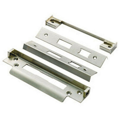 Rebate Kit for BS Lever Sash Locks For Double Doors 13mm Satin Steel ...