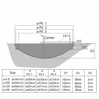 Rebo 10ft Inground Base Jump Trampoline with Halo ll Enclosure