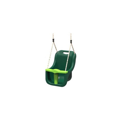 Rebo Baby Swing Seat with Soft-Touch Ropes - Green | DIY at B&Q