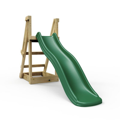 Rebo Free Standing Garden Wave Water Slide with Wooden Platform - 6ft ...
