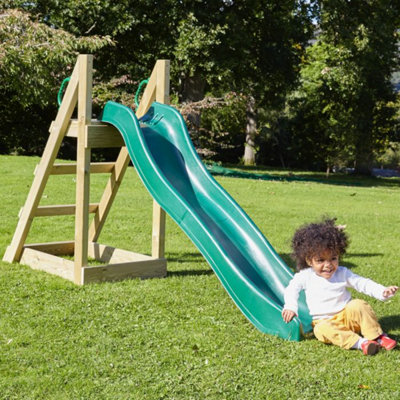 Rebo Free Standing Garden Wave Water Slide with Wooden Platform - 6ft ...