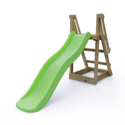 Rebo Free Standing Garden Wave Water Slide with Wooden Platform - 6ft ...