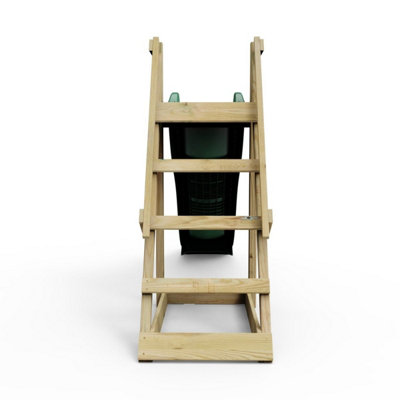 Rebo Free Standing Garden Wave Water Slide with Wooden Platform - 8ft ...