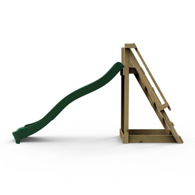 REBO FREE STANDING GARDEN WAVE WATER SLIDE WITH WOODEN PLATFORM - 8FT ...