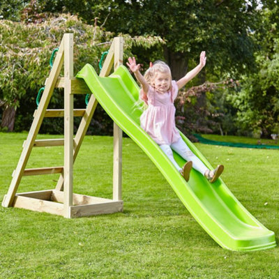 Rebo Free Standing Garden Wave Water Slide with Wooden Platform - 8ft ...