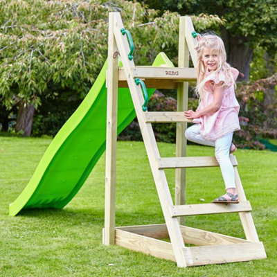 Rebo Free Standing Garden Wave Water Slide with Wooden Platform - 8ft ...