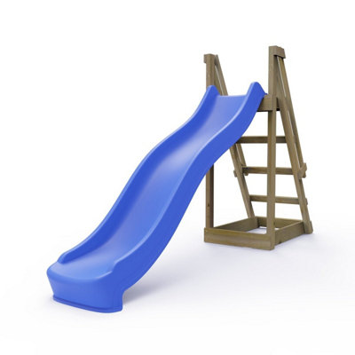 Rebo Freestanding Garden Wave Slide with Wooden Platform - 8FT Slide ...