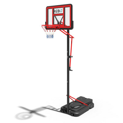 Rebo Freestanding Portable Basketball Hoop with Stand - Adjustable ...