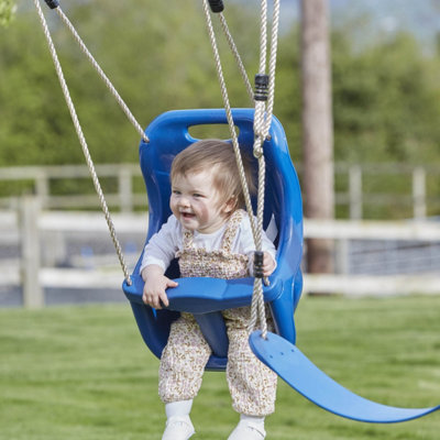 REBO GLIDE WOODEN DOUBLE SWING SET WITH TWO SWING SEATS - TULIP (NAVY ...
