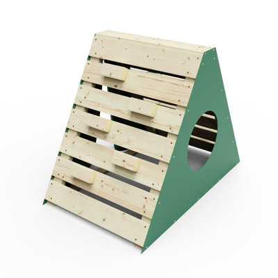 Rebo Mini Wooden Climbing Pyramid Adventure Playset - Green