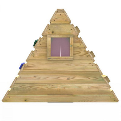 Rebo Mini Wooden Climbing Pyramid Adventure Playset - Pink