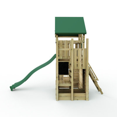 Rebo Modular Wooden Climbing Frame Adventure Playset - M11 Stepup Plus Den