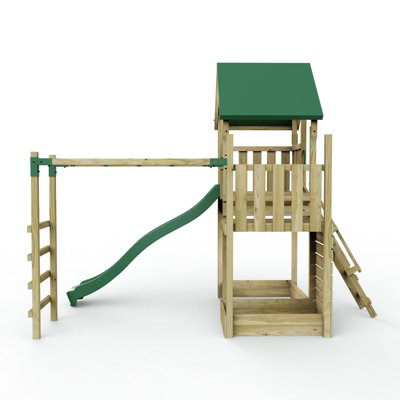 Rebo Modular Wooden Climbing Frame Adventure Playset - M3 plus Monkey Bars