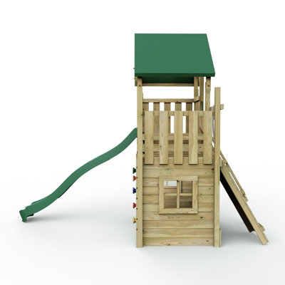 Rebo Modular Wooden Climbing Frame Adventure Playset - M8 plus Ramp