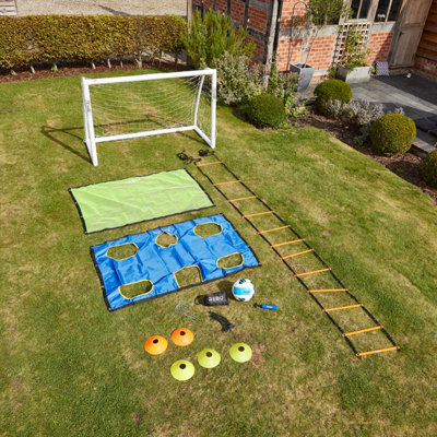 Rebo Portable PVC Football Goal with Training Kit - 6 x 4 FT including ...