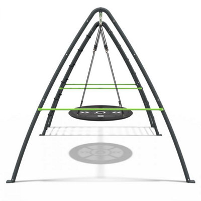 Rebo Steel Series Metal Children's Swing Set with Up and Over Wall ...