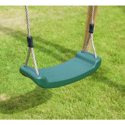 Rebo Wooden Garden Swing Set with 2 Swings - Venus Green